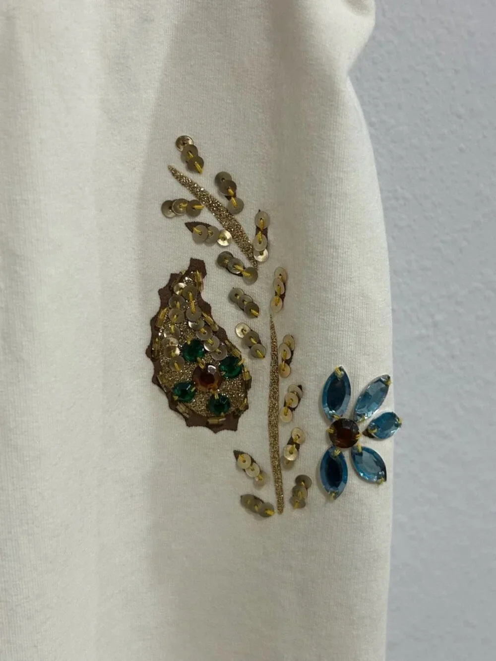 BCBG | Pants & Jumpsuits | Bcbg White Embellished Jeweled Drawstring ...